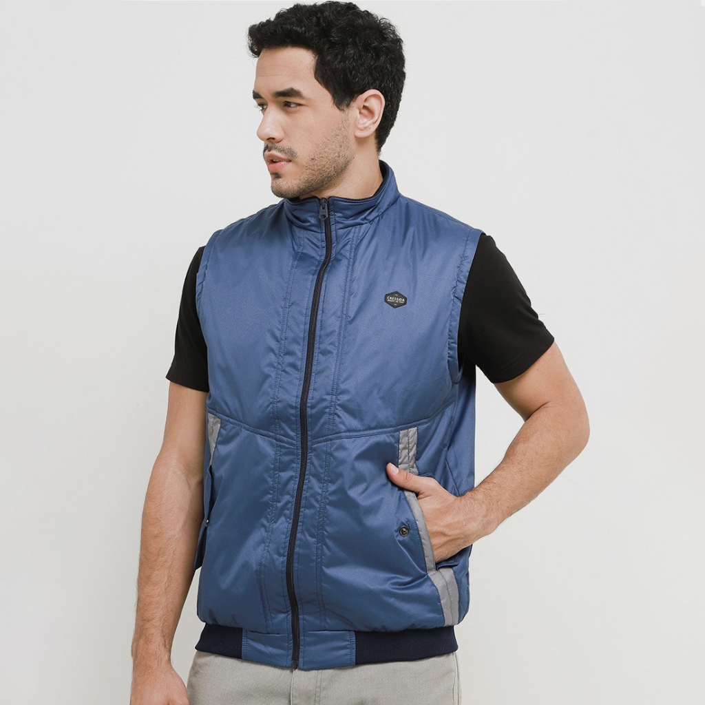 Jual Cressida The Next Level Vest Pria Windbreaker Blue BB034B | Shopee ...