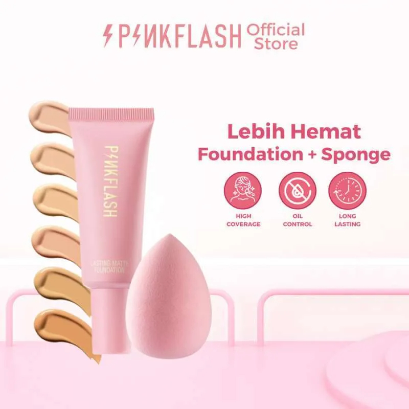 Jual PINKFLASH PF F03 Lasting Matte Foundation | PINK FLASH Full ...