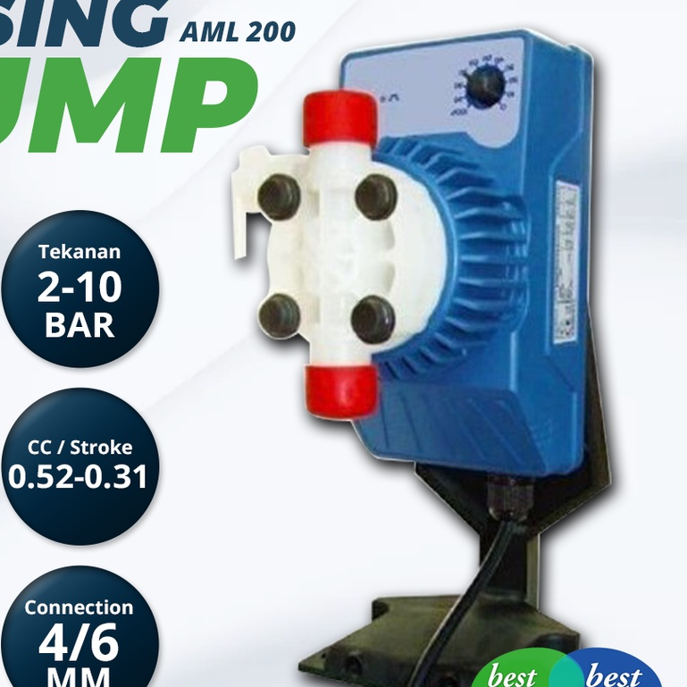 Jual Dosing Pump 3 - 9 lph HFM 200 pompa Kimia Pompa Injeksi Hefram ...