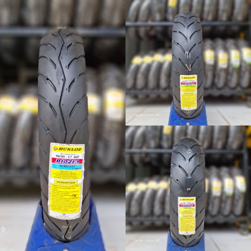 Jual Ban DUNLOP D102A Rim 17 Tubeless Ban Harian Motor 150cc Vixion New ...