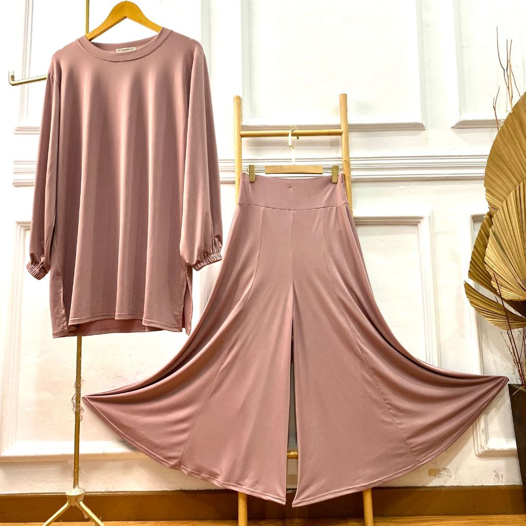 Jual Setelan Kulot Jumbo Baju Kurung Jersey Premium Polos Adem - JV ...