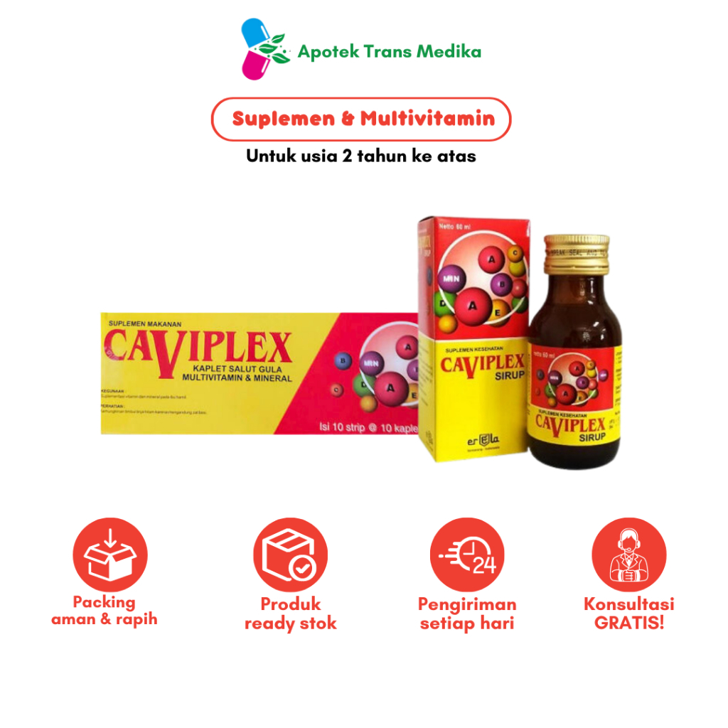 Jual Caviplex Tablet/ Sirup Multivitamin dan Mineral Untuk Daya Tahan ...
