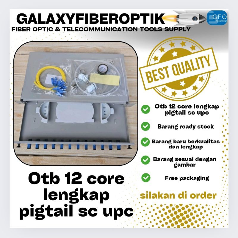 Jual OTB 12 core lengkap pigtail sc upc/OTB 12CORE | Shopee Indonesia