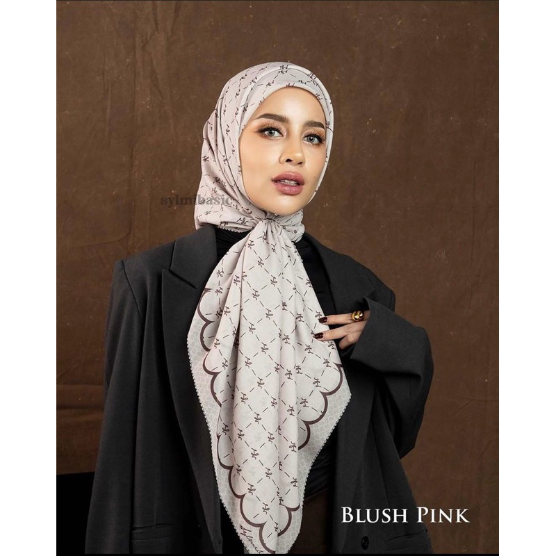 Jual Monogram Pattern Scarf LY Jilbab Voal Branded VH premium Kerudung ...