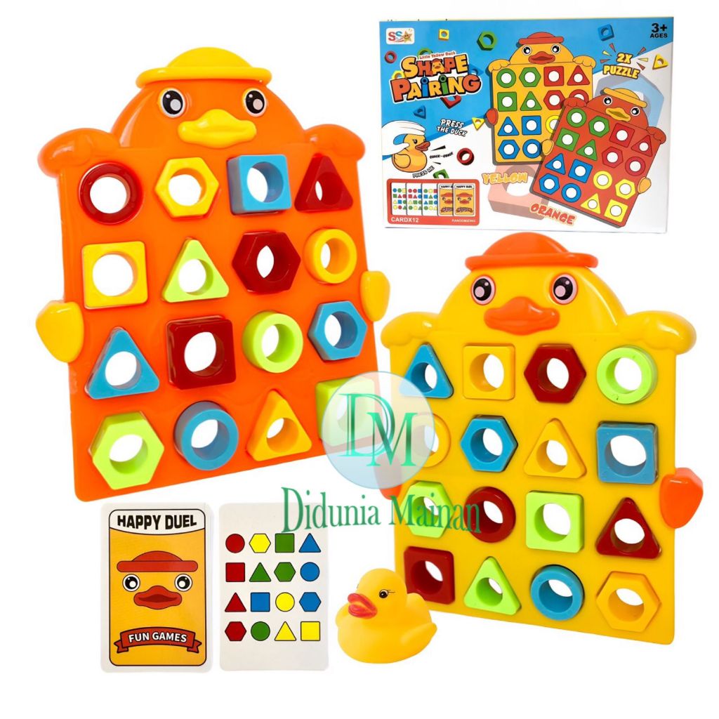 Jual Mainan edukasi anak geometri game matching puzzle shape geometric ...