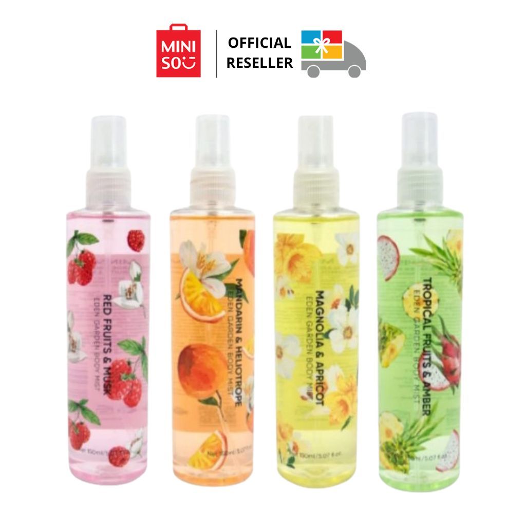 Jual MINISO Body Mist Eden Garden Series 150mL BUNGA dan BUAH | Shopee ...