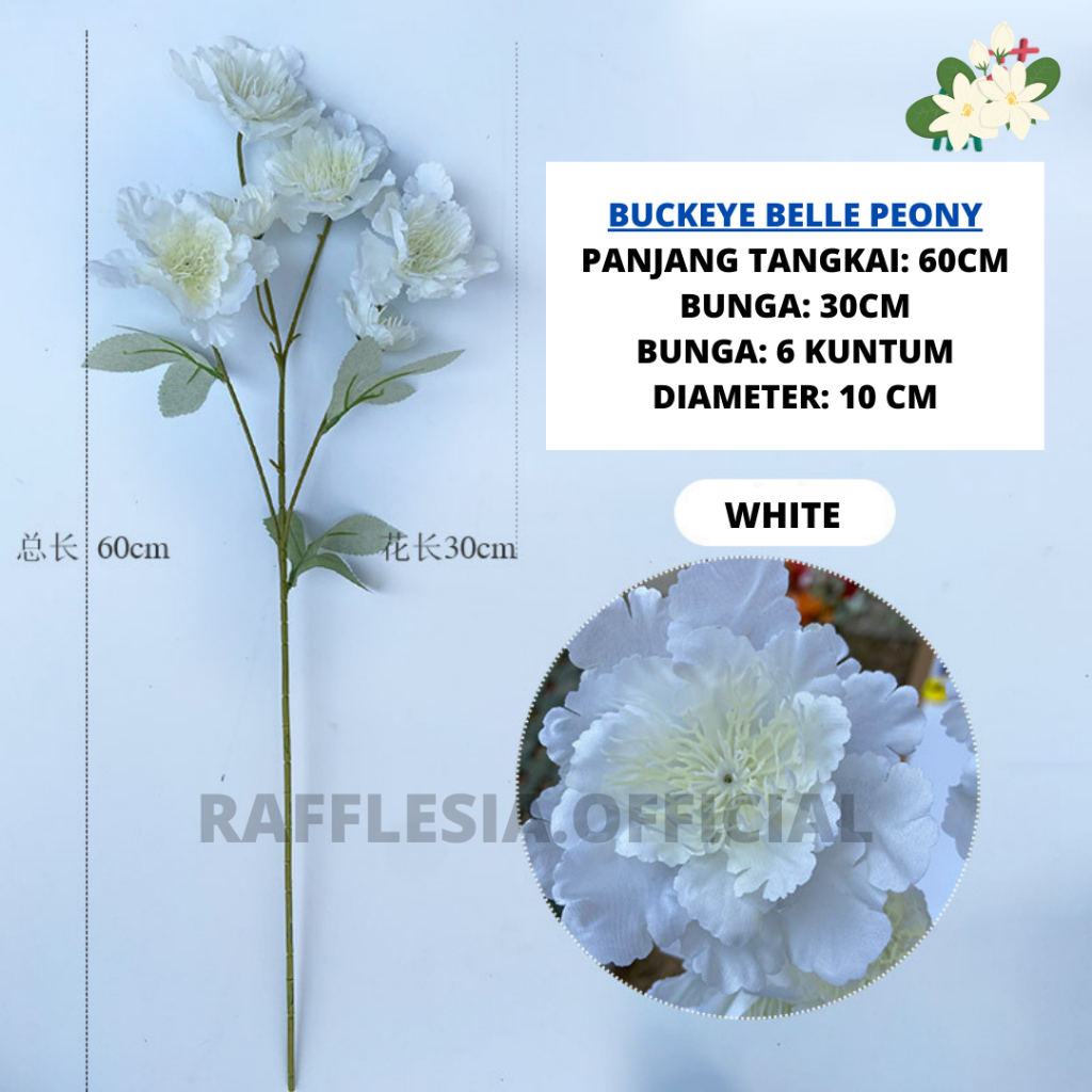 Jual Artificial Flower Buckeye Belle Peony Bunga Plastik Buatan Hias ...