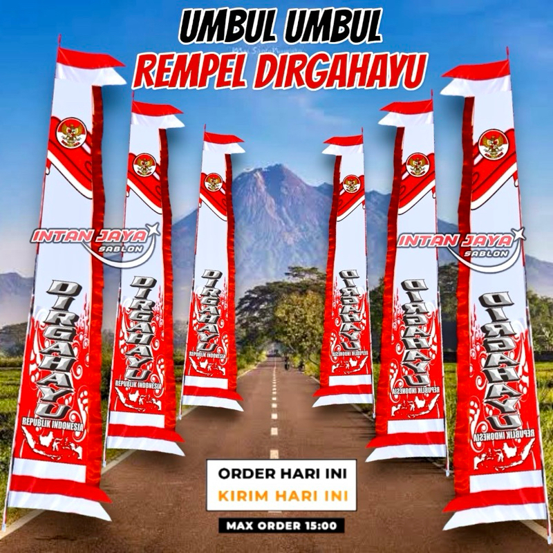 Jual BENDERA UMBUL UMBUL DIRGAHAYU MERAH PUTIH ISI 20 PCS(1 KODI) BENDERA UMBUL UMBUL MERAH ...