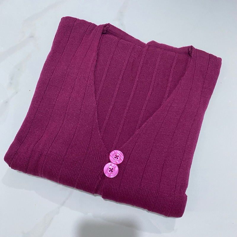 Jual LEA KNIT CARDIGAN / OUTER RAJUT OVERSIZE KNIT RAJUT POLOS KANCING OOTD VIRAL ABG | Shopee ...