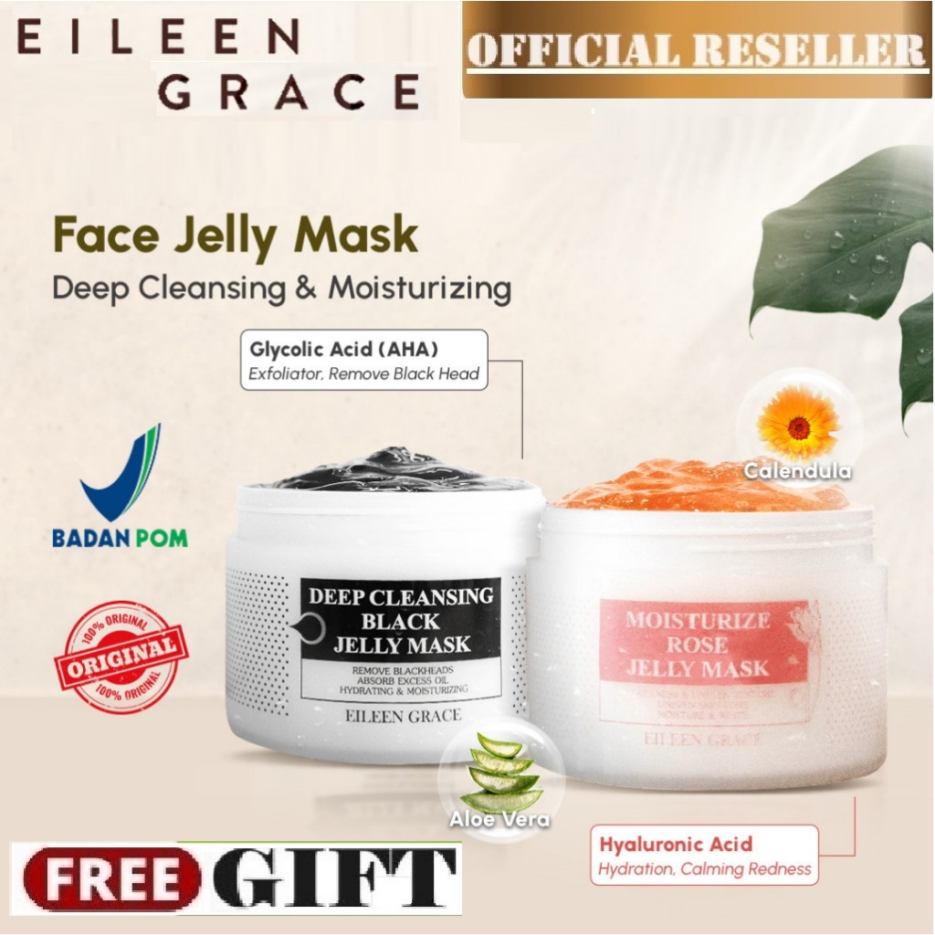 Jual (FREE GIFT) EILEEN GRACE - Moisturize Rose Jelly Mask + Deep ...