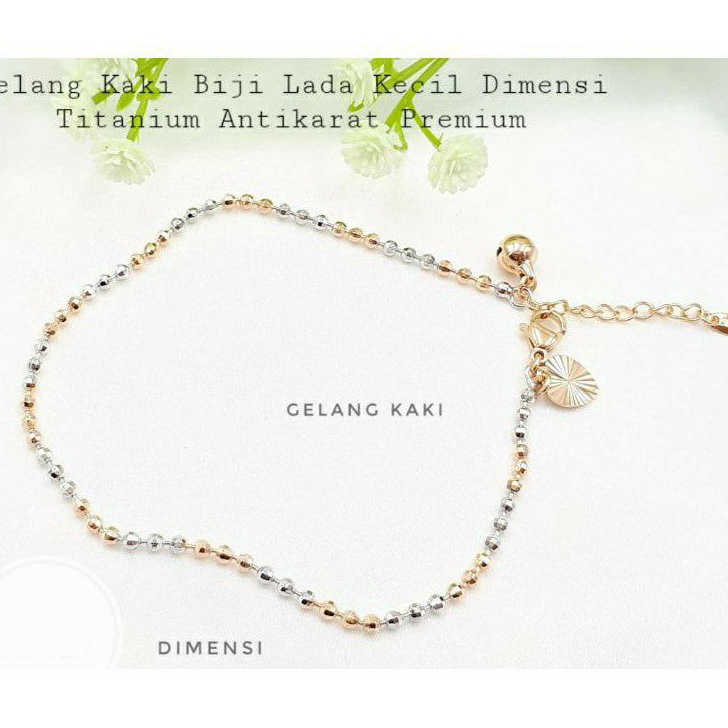 Jual Dijamin Ori Gelang Kaki Biji Lada Titanium Super Halus Premium ...