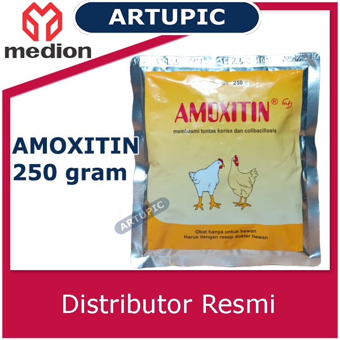 Jual Amoxitin 250 gram Obat Ayam Pilek Ngorok Colibacillosis Unggas ...