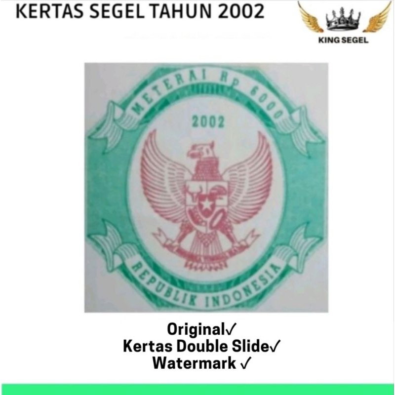 Jual KERTAS SEGEL TAHUN 2002 (PAKET ISI 100 LEMBAR) | Shopee Indonesia