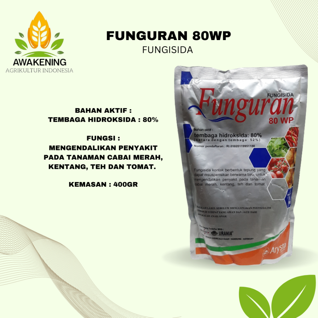 Jual FUNGURAN 80WP 400GRAM FUNGISIDA | Shopee Indonesia