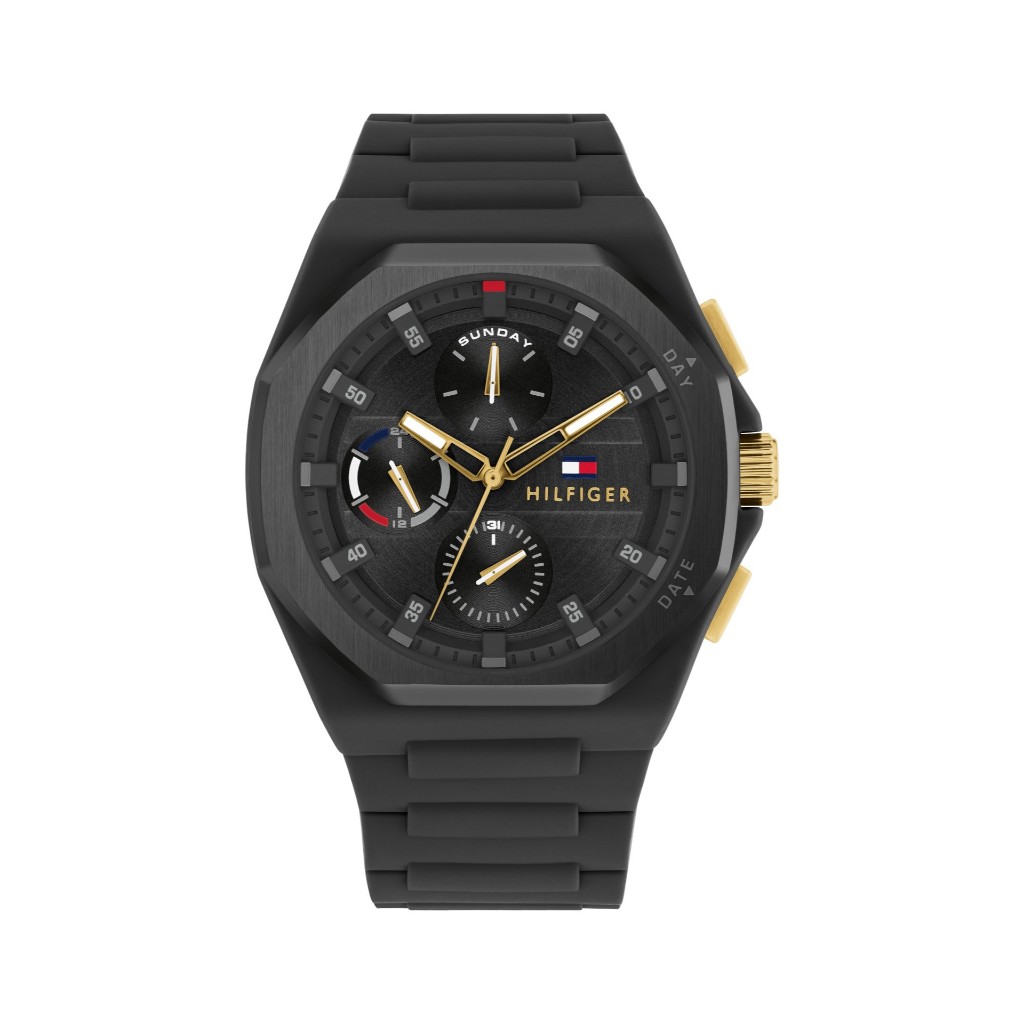 Jual Tommy Hilfiger Neo Black Silicone Strap 1792120 | Shopee Indonesia
