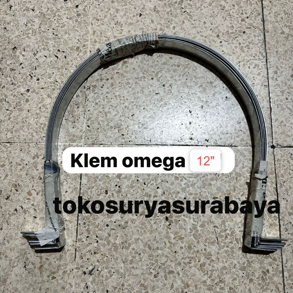Jual Klem Omega 12" klem omega 12 inchi / klem pipa tembok 12 inchi ...