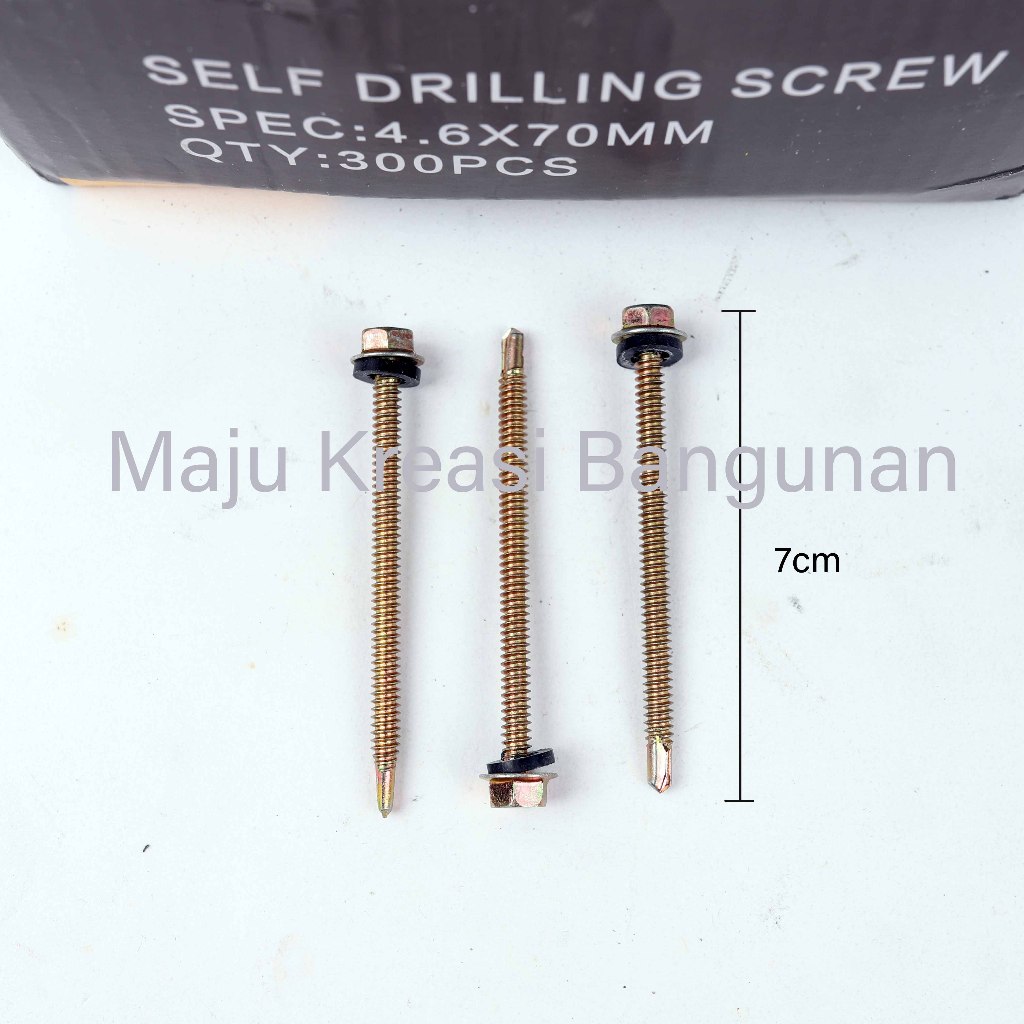 Jual Roofing Skrup Baja Ringan Atap Spandek Alderon ukuran 70 7cm ...