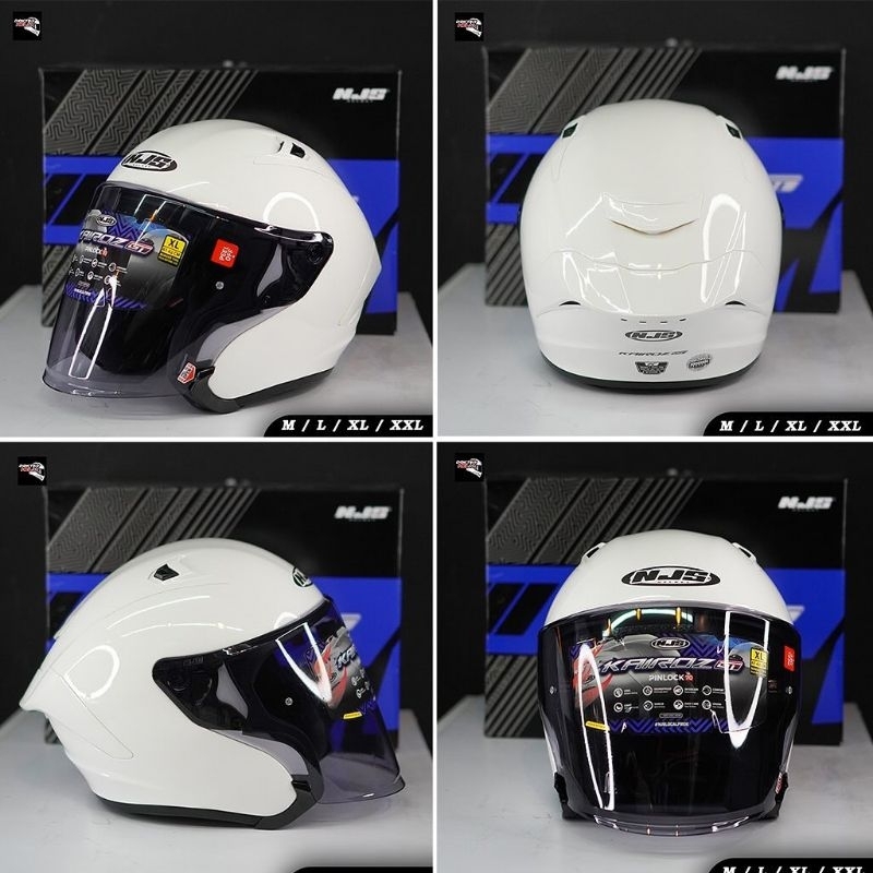 Jual HELM NJS KAIROZ GT SOLID FREE SPOILER 3D | Shopee Indonesia