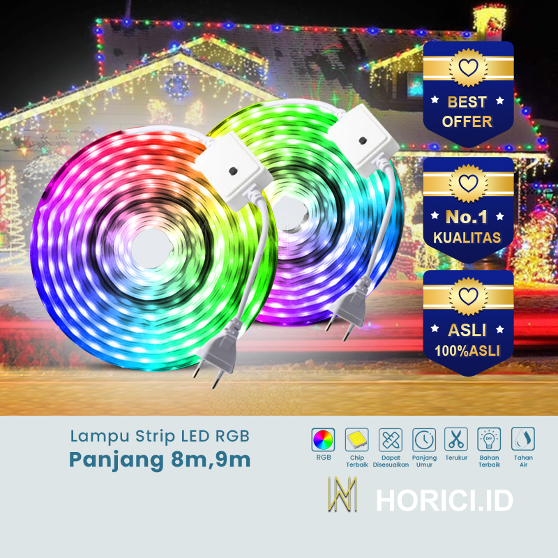 Jual LAMPU LED STRIP 7M SELANG RGB+ADAPTOR/MERAH+ PUTIH +ADAPTOR ...