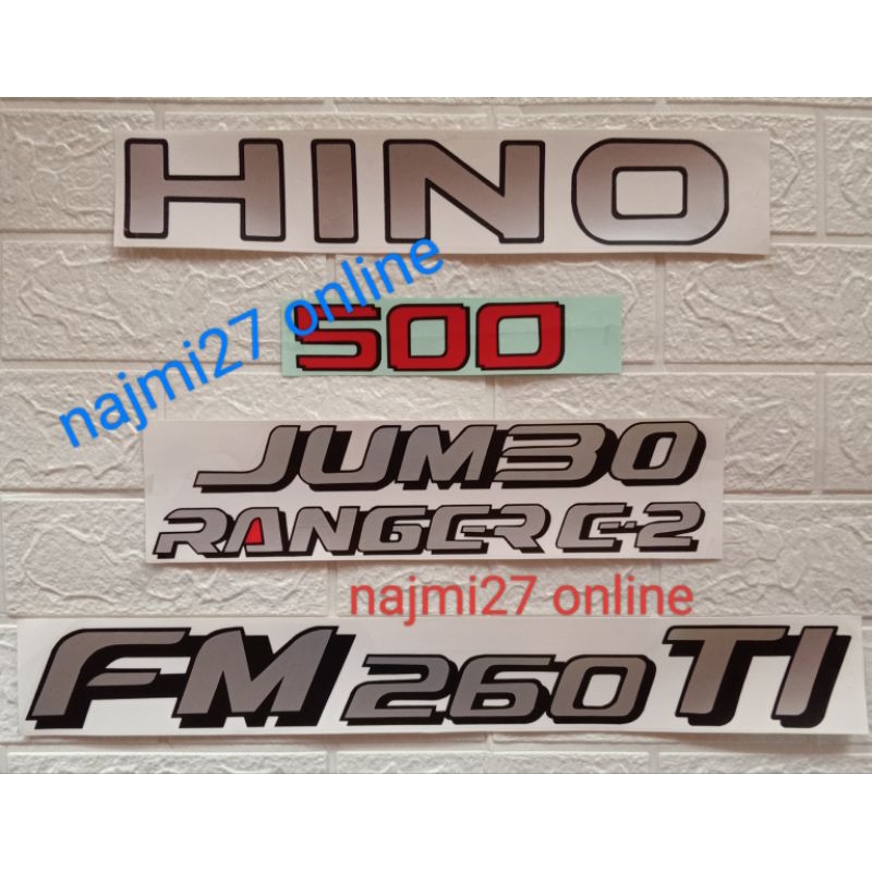 Jual stiker Hino 500 jumbo RANGER E2 FM260TI | Shopee Indonesia