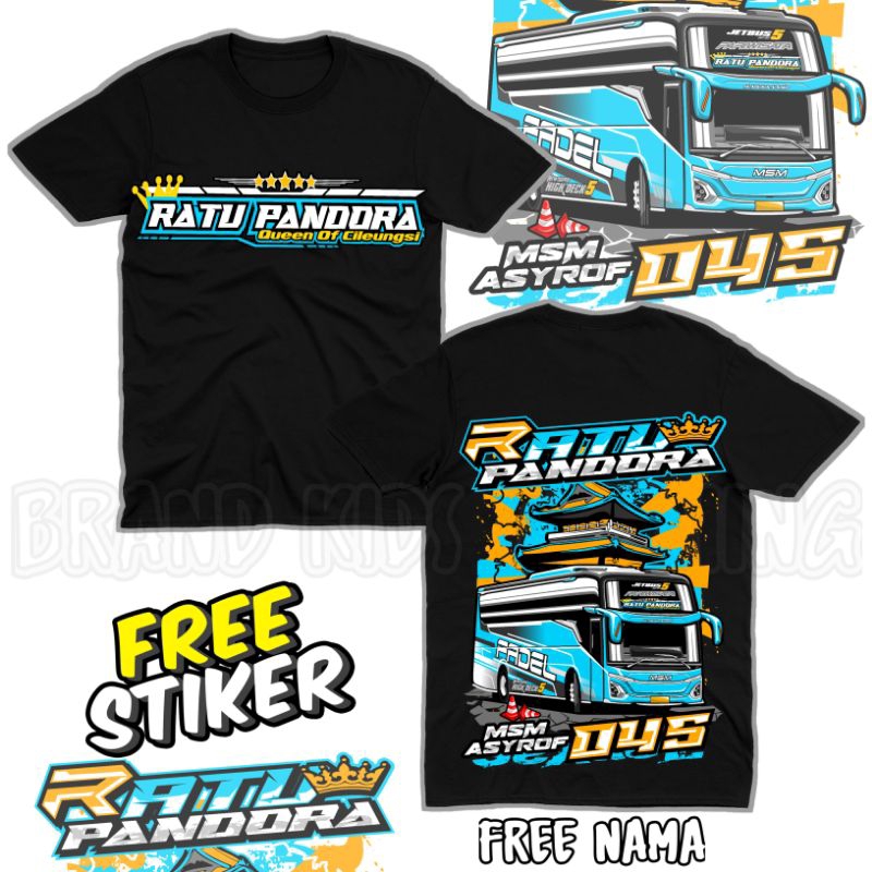 Jual Bisa cod Baju Kaos Anak Anak Bus Ratu Pandora bus Mania basuri telolet Pakaian Baju Anak ...