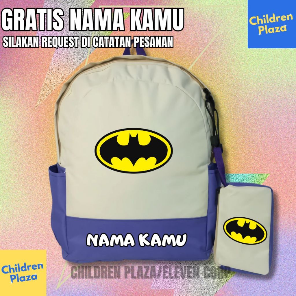 Jual Tas Ransel Cowo Cewe Untuk Anak Sekolah TK/SD/SMP Gambar BATMAN ...