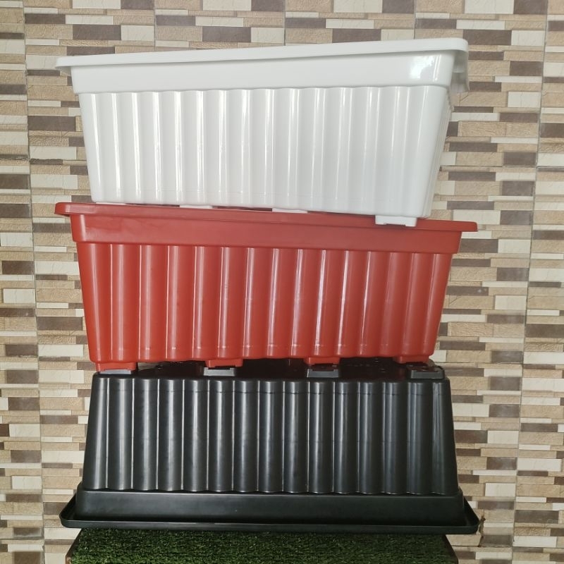 Jual (1 pcs) POT PERSEGI PANJANG BIG ALPEN 60 pot persegi panjang bahan ...