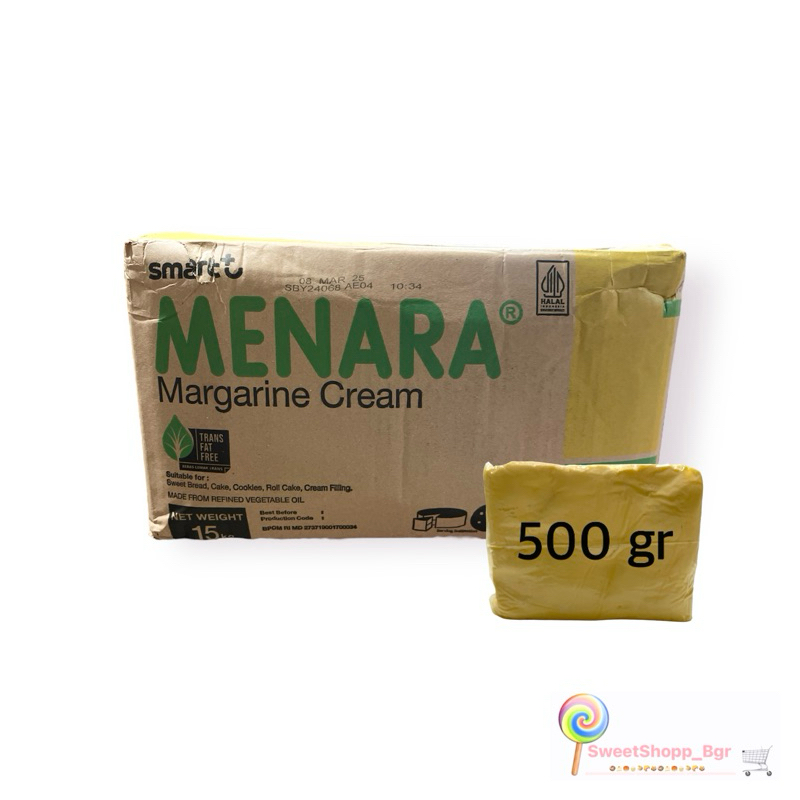 Jual MENARA Margarine Cream 500 Gr (Repack) / Mentega Margarin Menara ...