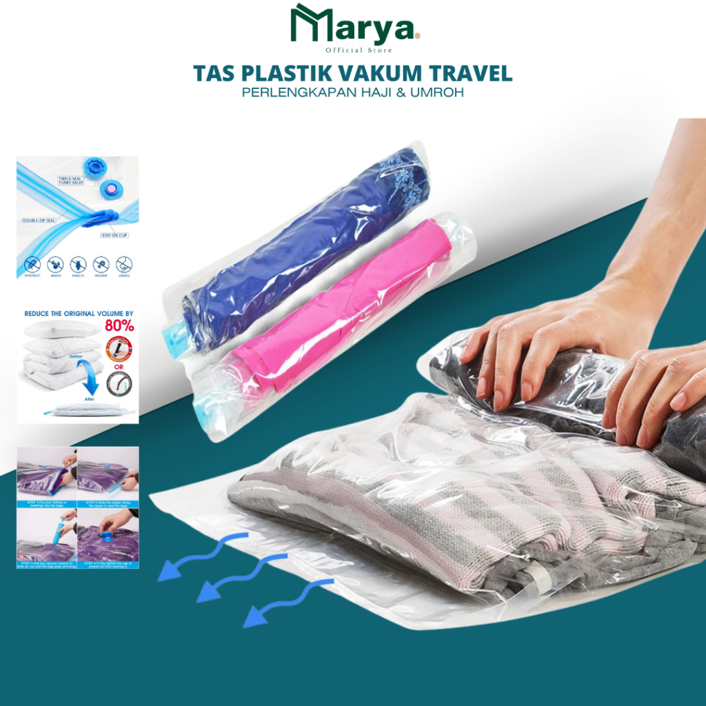 Jual Plastik Vakum Portable / Plastik Kemas Baju Premium Perlengkapan ...