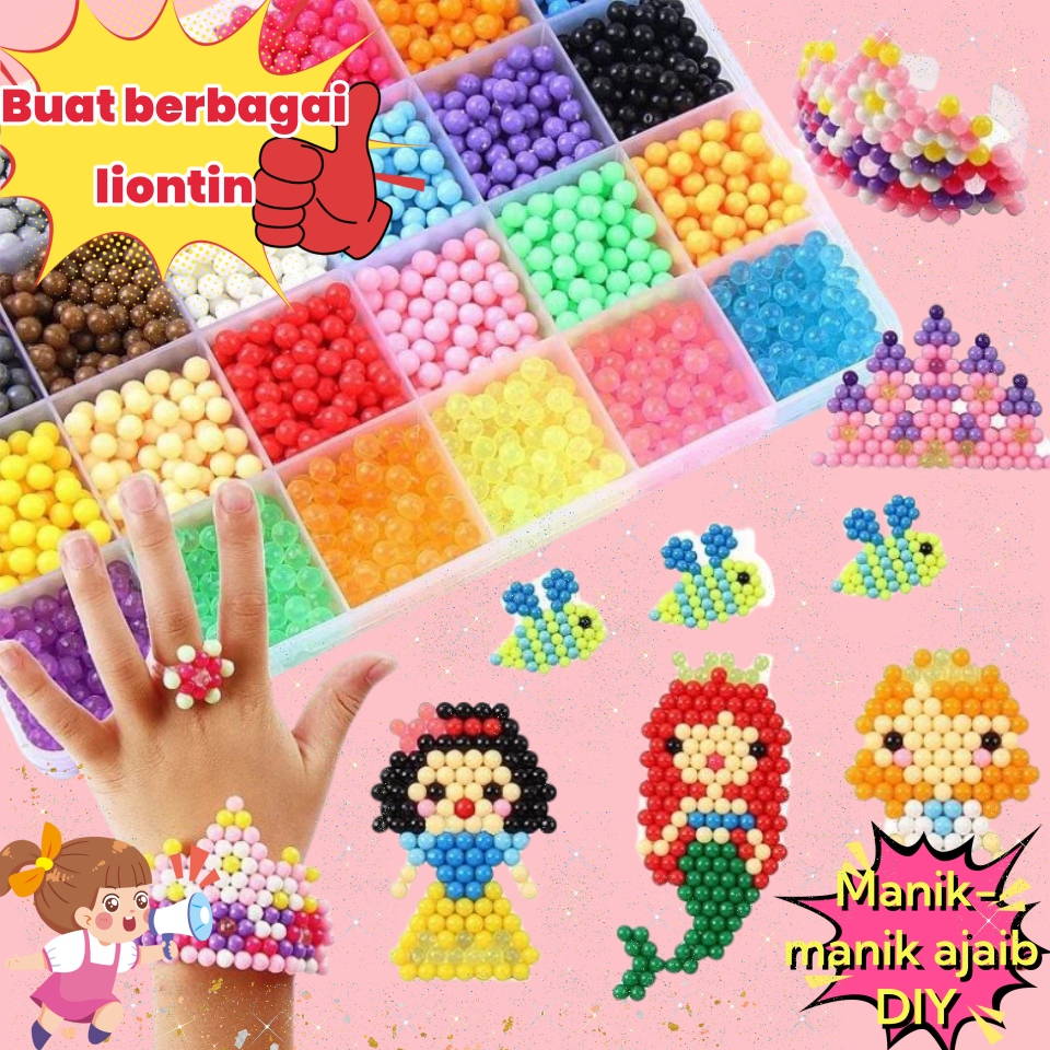 Jual Magic Waterbeads Kit 24 Warna Water Beads Magical Beads DIY Water ...