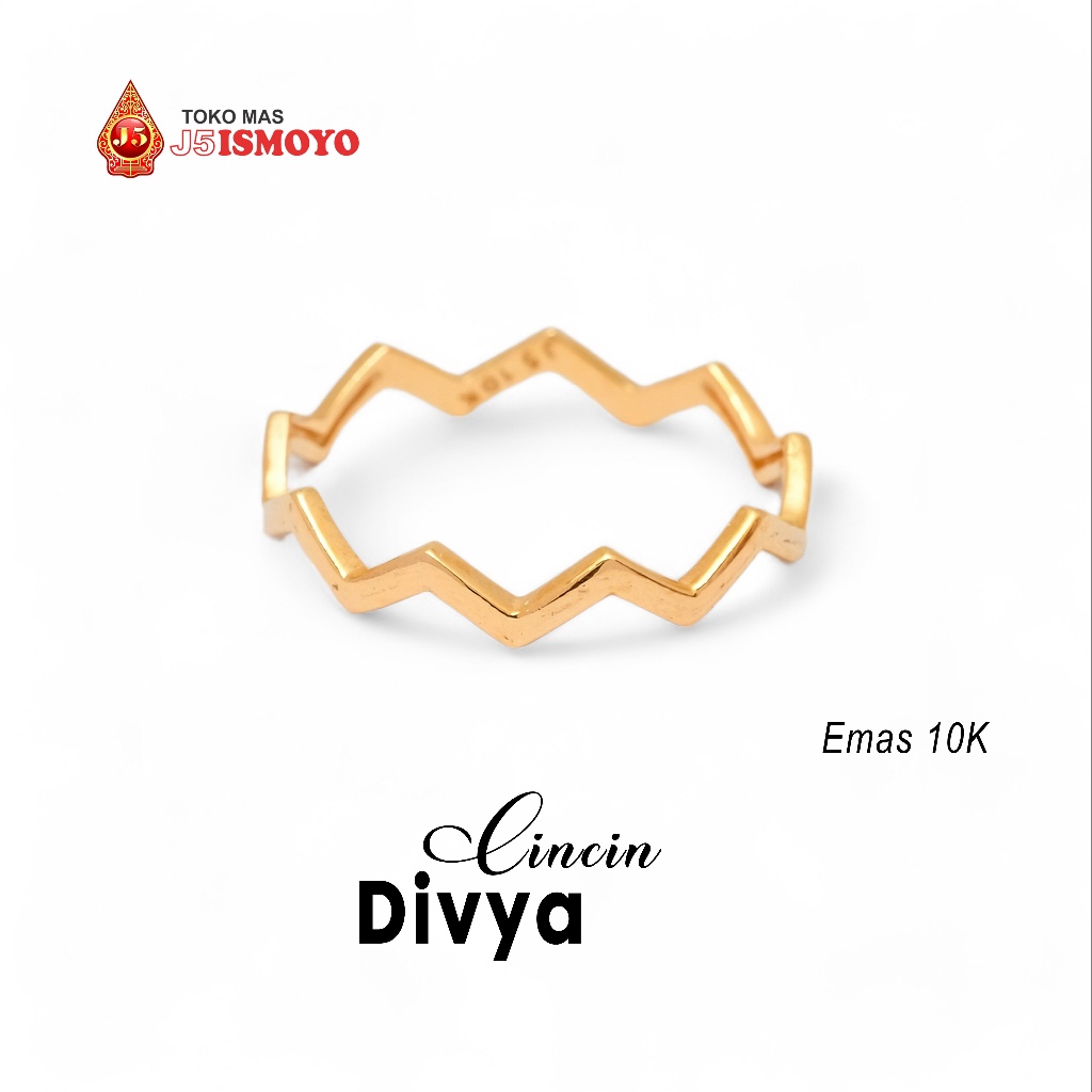 Jual Cincin Emas 10K Polos Simple dan Elegan Divya J5 Ismoyo | Shopee ...