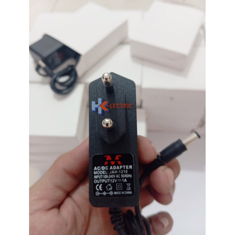 Jual Adaptor 12v 1a merek M dengan indikator LED | Shopee Indonesia