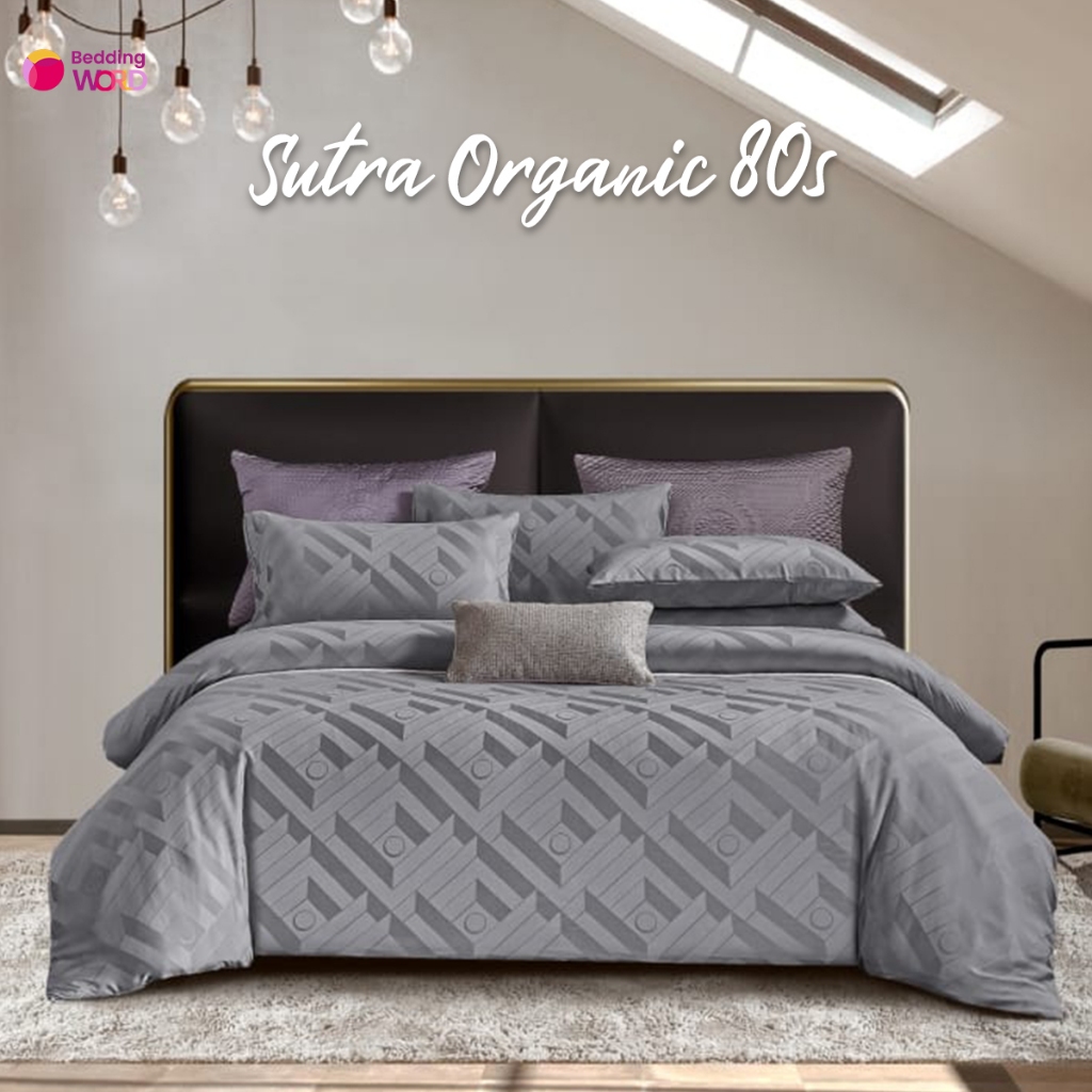 Jual Sprei Set Sutra Organic Jacquard 80s / Sprei mewah sutera / Sprei ...