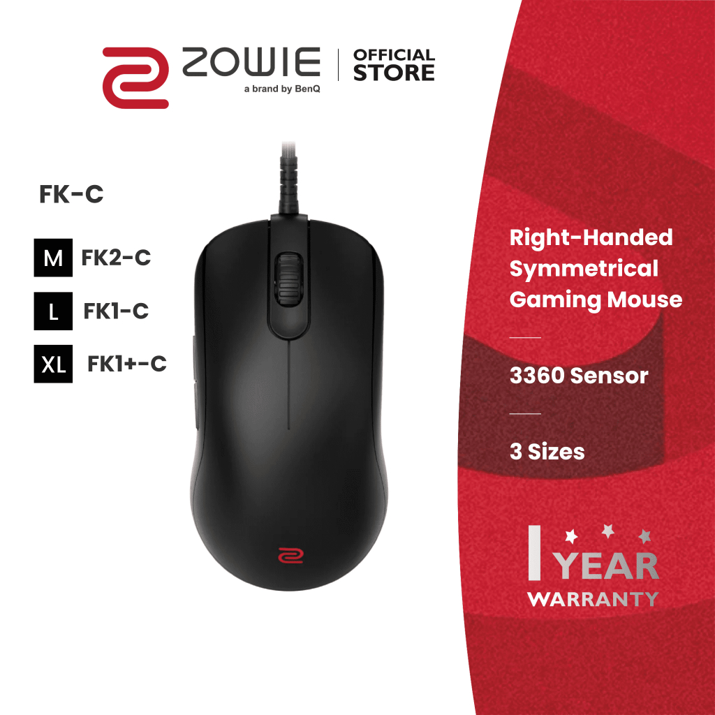 Jual BenQ ZOWIE FK-C Symmetrical Gaming Mouse Esports Paracord Cable ...