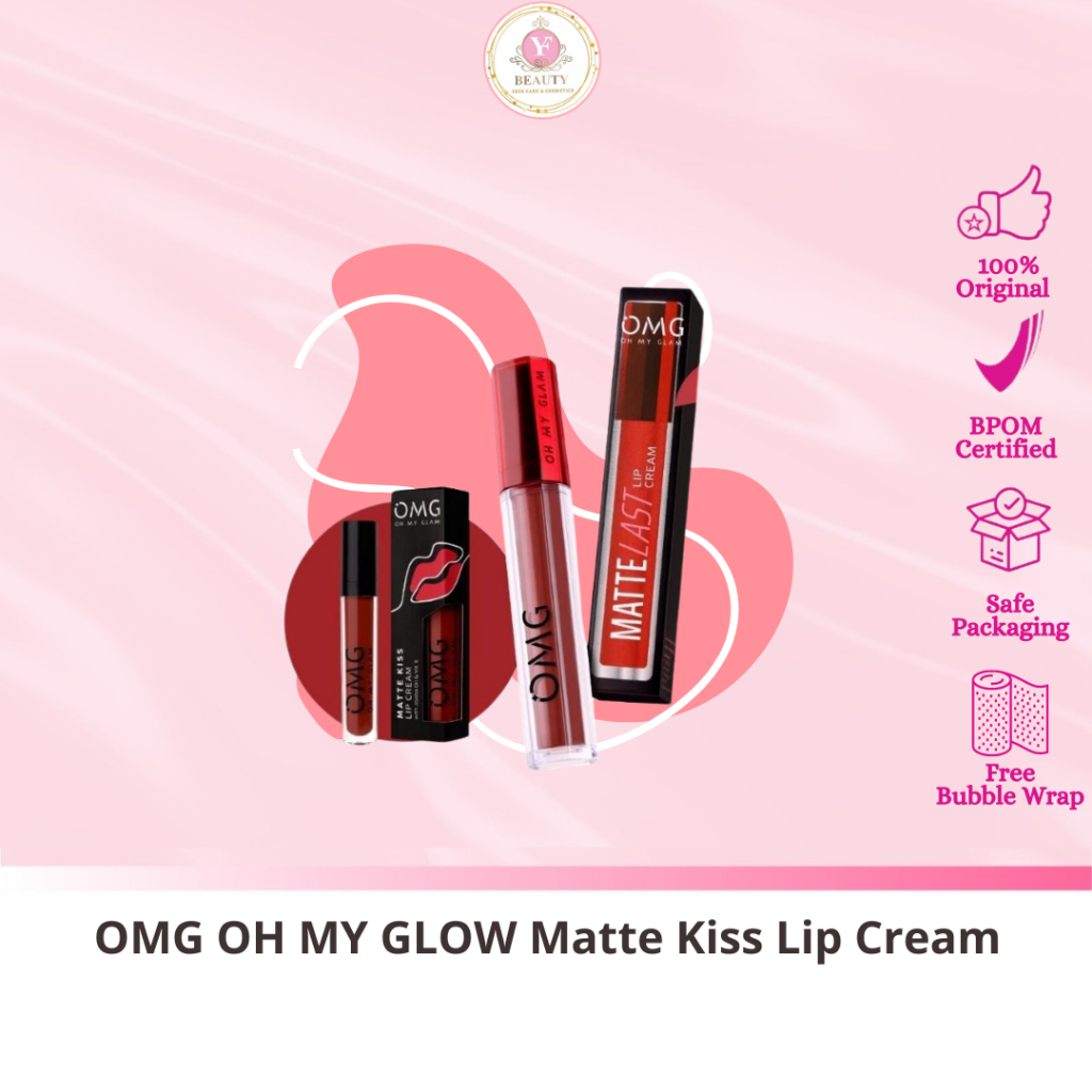 Jual YF BEAUTY OMG Oh My Glam Matte Kiss Lip Cream Kosmetik Kecantikan ...