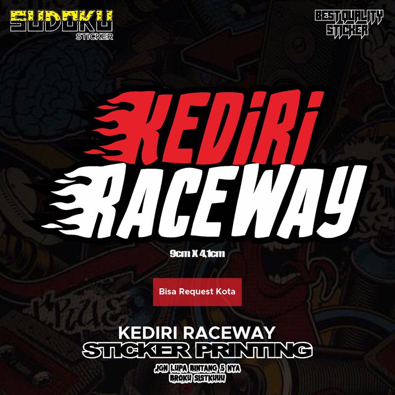 Jual STICKER STIKER PRINTING KEDIRI RACEWAY ANTASARI REQUEST NAMA KOTA ...