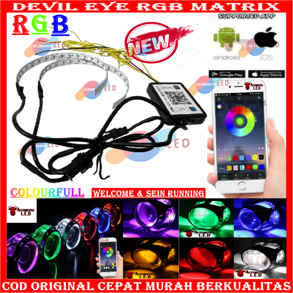 Jual ORIGINAL LAMPU DEVIL 360 RGB BLUETOOTH PREMIUM KUALITAS DEVIL RGB ...