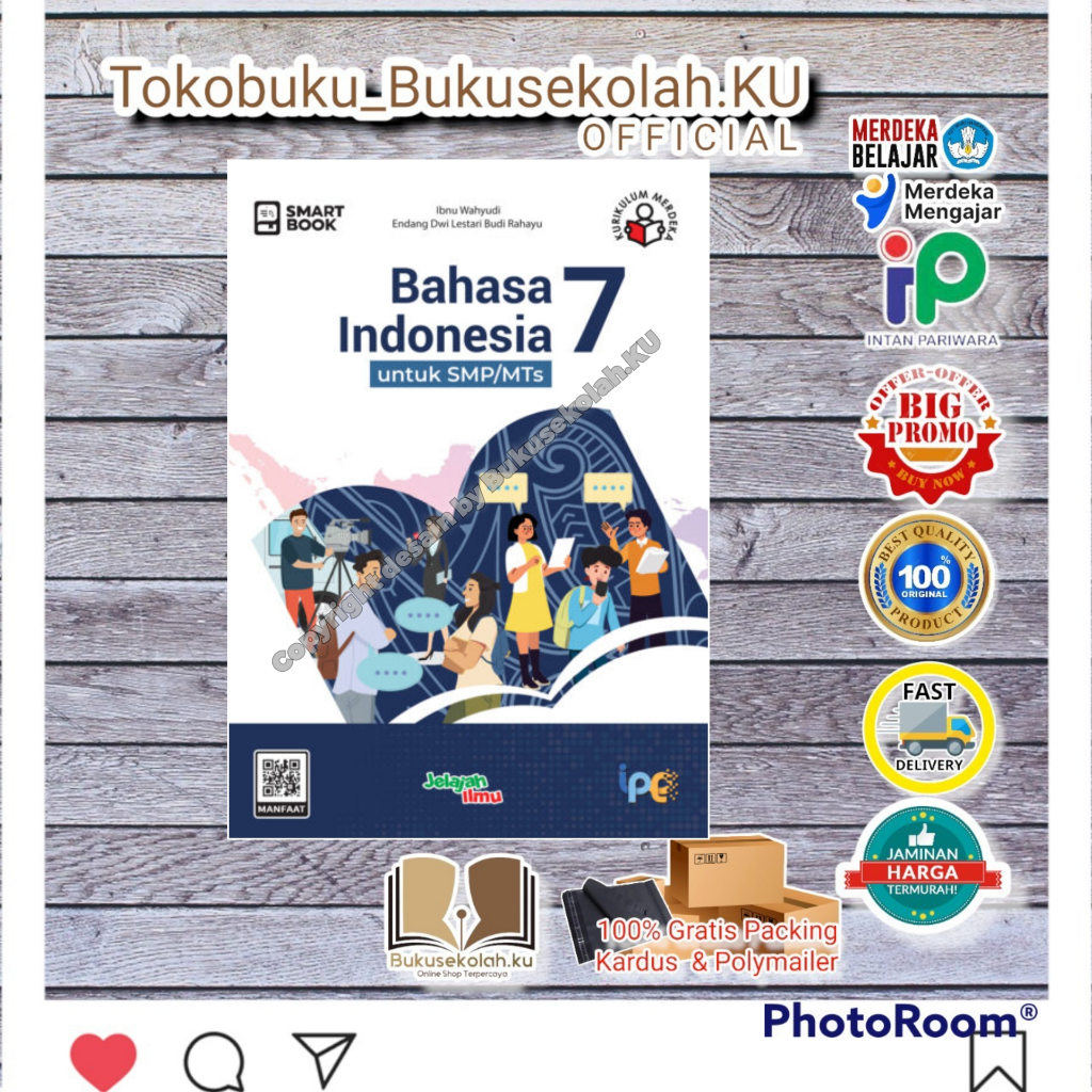 Jual diskon SMART BOOK - BAHASA INDONESIA Kelas 7 SMP/MTs Kurikulum Merdeka 2024 INTAN PARIWARA ...