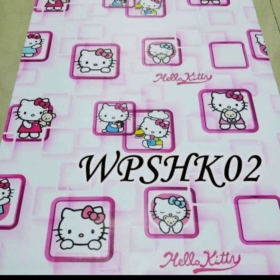 Jual WALLPAPER DINDING MURAH MOTIF HELLO KITTY HK-02 L-45 cm WALL STICKER DINDING RUMAH KAMAR ...