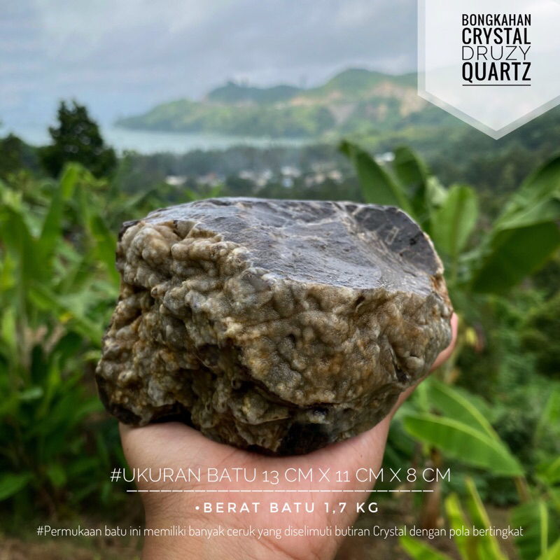 Jual Bongkahan Crystal Druzy Quartz Natural L16 atau Batu Kristal Alam ...