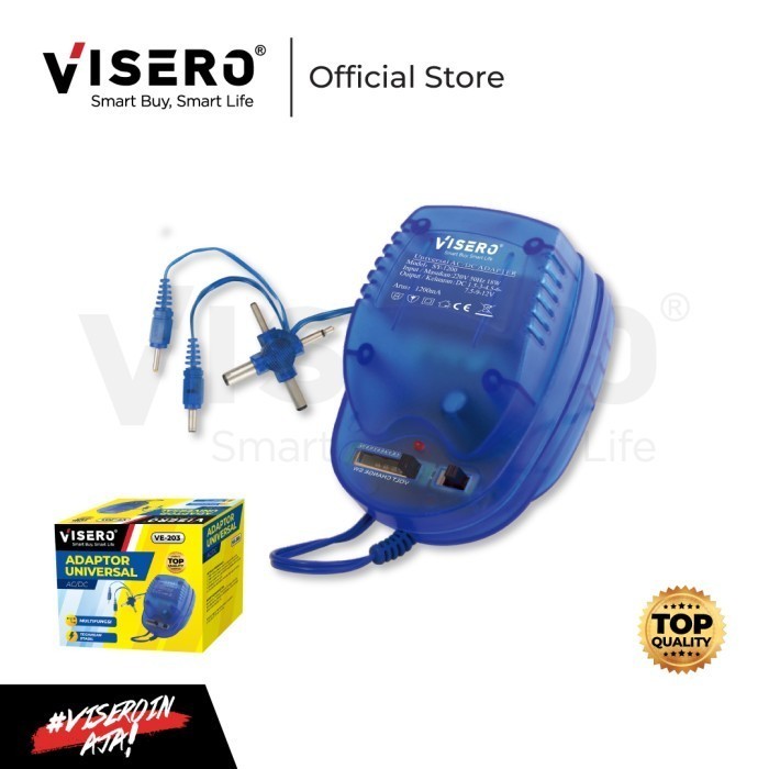 Jual Adaptor Multi Universal Visero Transparan 1200MA (VE-203) | Shopee ...