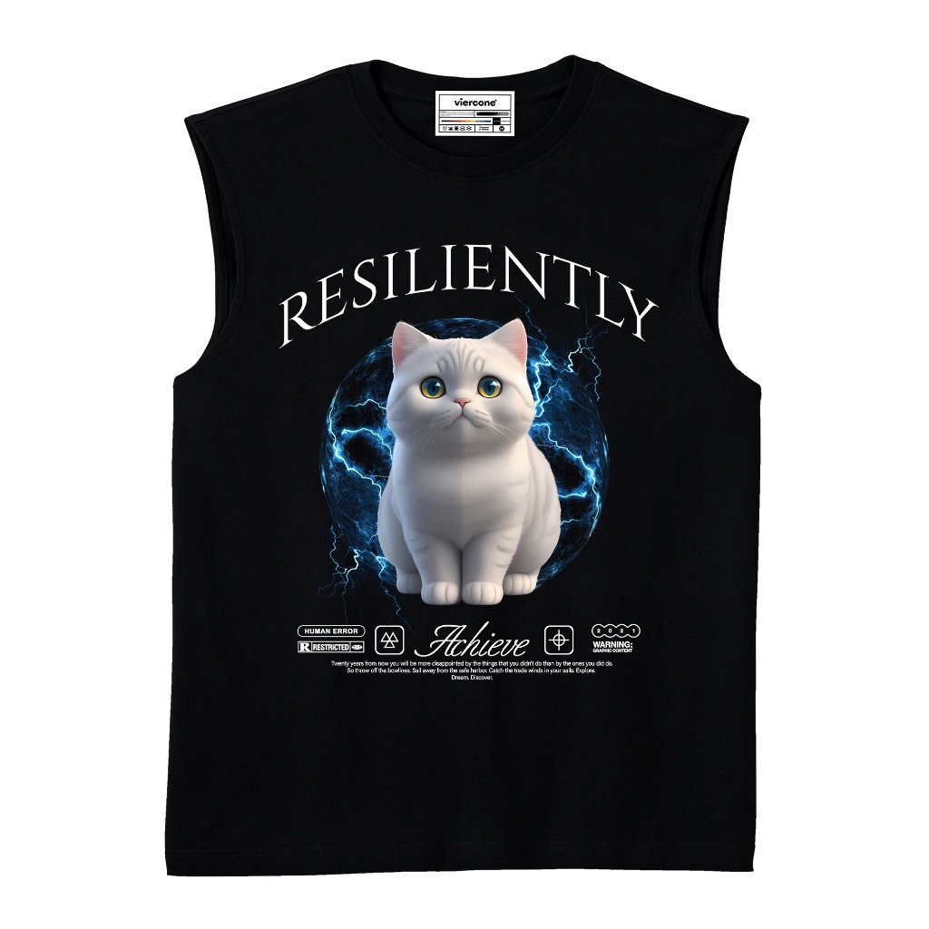 Jual Viercone Kaos Singlet Pria Resiliently Tank Top Sleeveless Hitam ...
