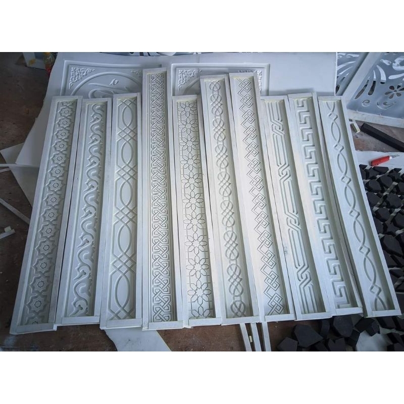Jual cetakan ornamen dinding masif 10x100cm panjang bisa lebih dari ...