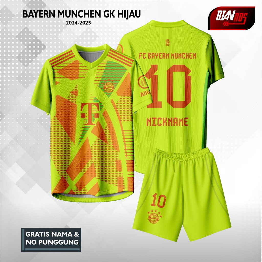 Jual JERSEY BOLA KIPER BAYER MUNCHEN HIJAU TERBARU 2024/2025 REFLIKA ...