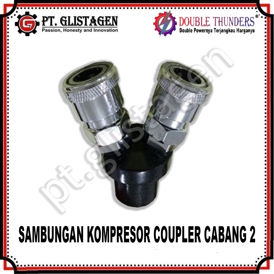 Jual Quick Coupler Cabang 2 Double Thunders - Sambungan Selang Angin ...