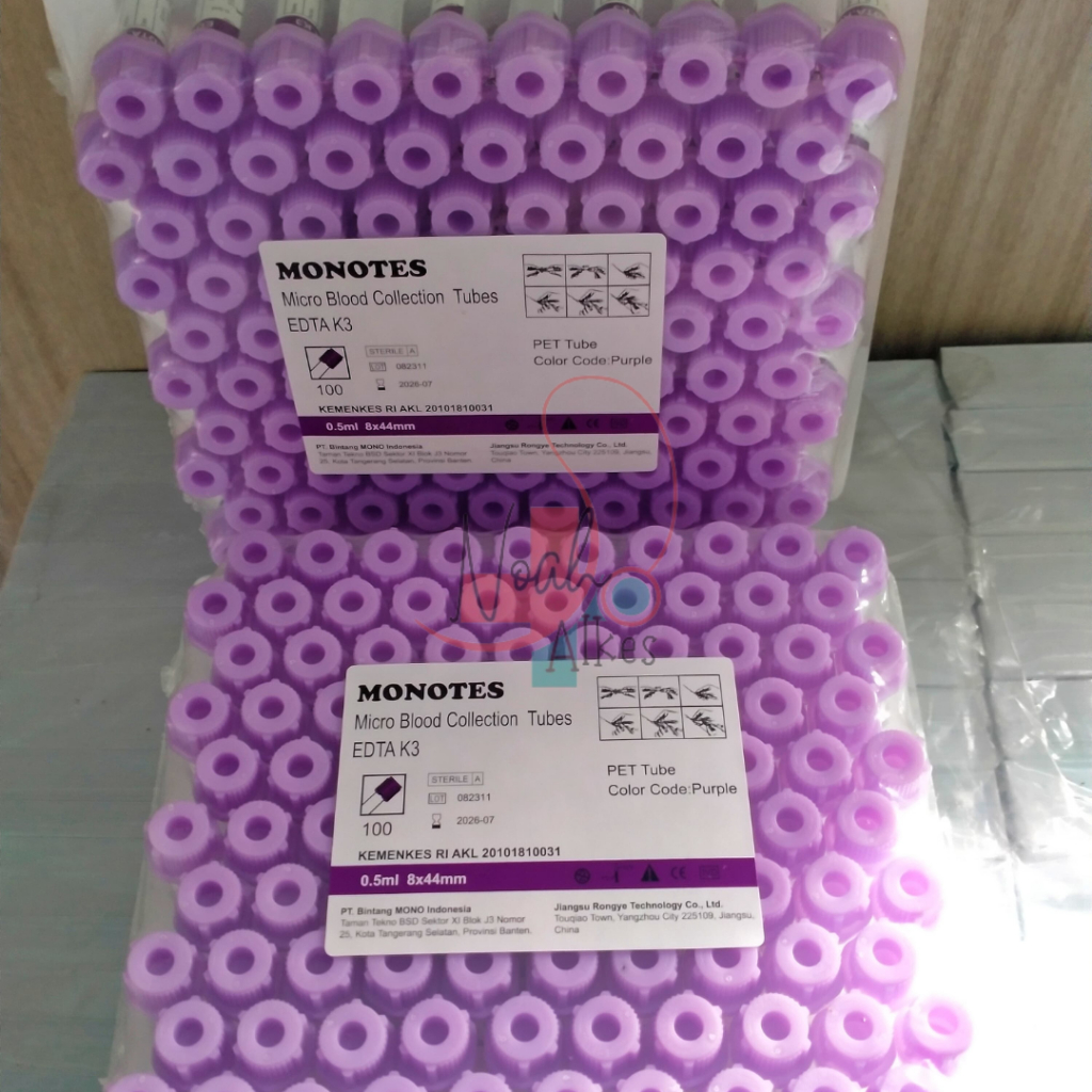 Jual Tabung Micro Tube EDTA 0,5 ml Monotes | Microtube EDTA Pet ...