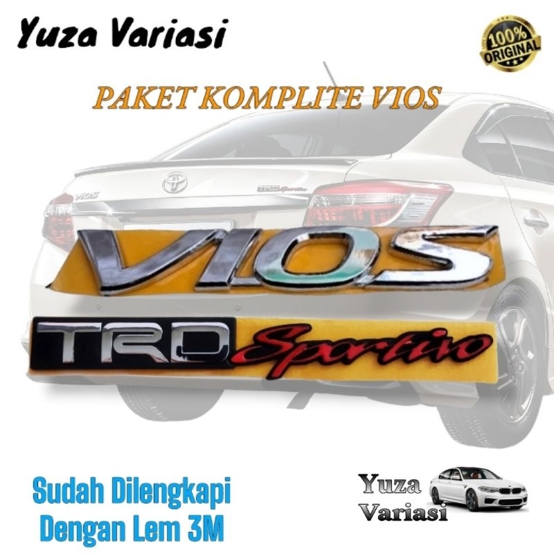 Jual Emblem Vios Original/ Toyota VIOS TRD Sportivo/ Emblem Bagasi VIOS ...