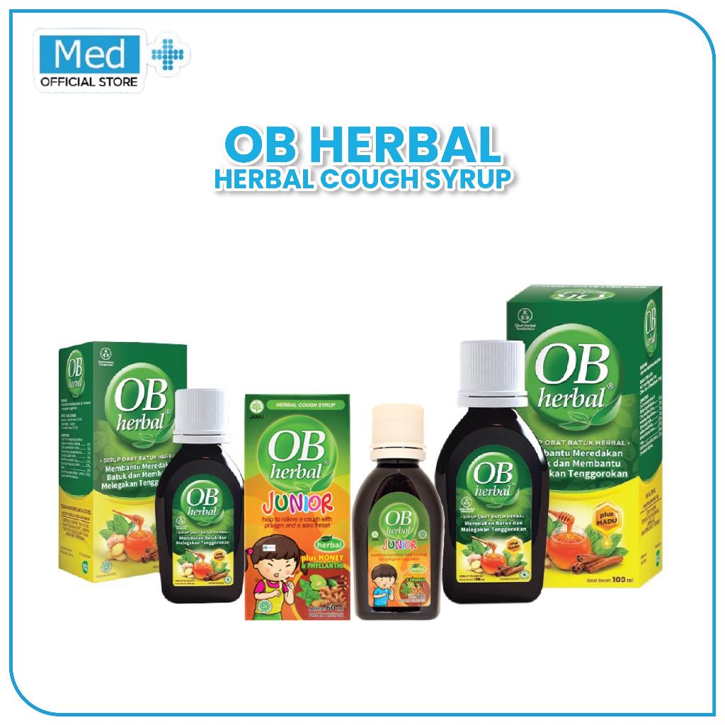 Jual Med+ OB Herbal Obat Batuk Herbal Plus Madu Isi 60 / 100 ML | Shopee Indonesia