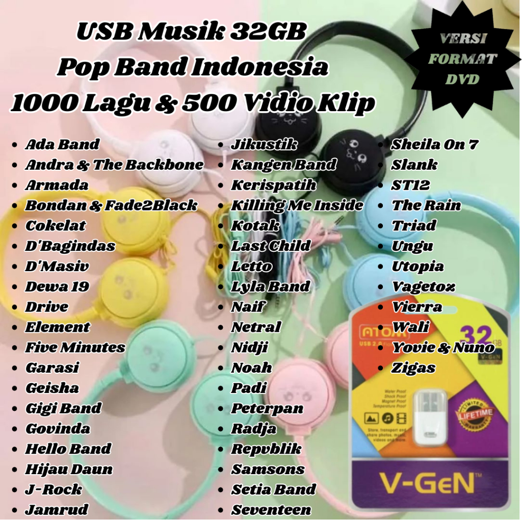 Jual Flashdisk VGen 32GB Pop Band Indonesia TH2000an | Shopee Indonesia
