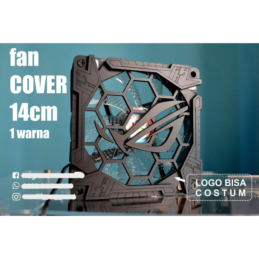 Jual FAN CASE ROG 3D Black Logo 14 CM FAN corsair dll | Shopee Indonesia